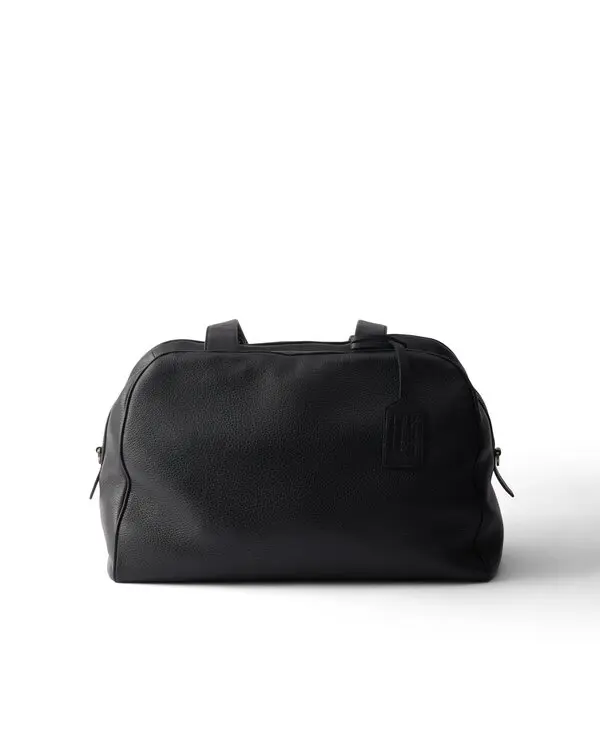 Prada Leather Duffle Bag - Black