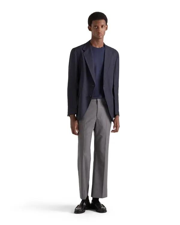 Prada Cahmere And Ilk T-hirt - Blue