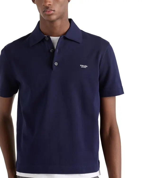 Prada Cotton Polo Shirt - Blue