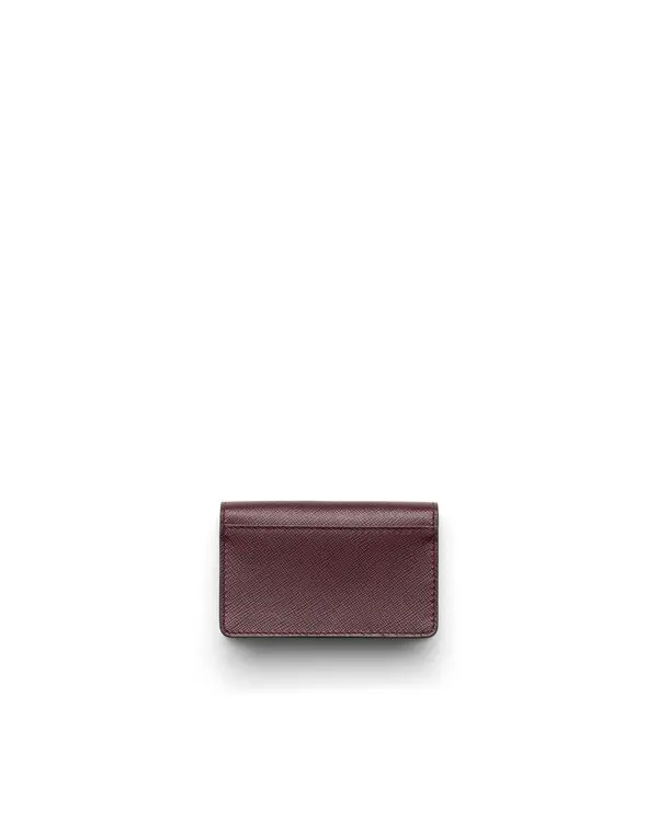 Prada Saffiano Leather Card Holder - Red