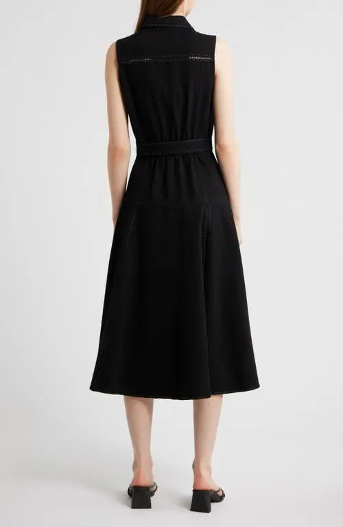 EN SAISON Brixton Tie Waist Midi Shirt Dress
