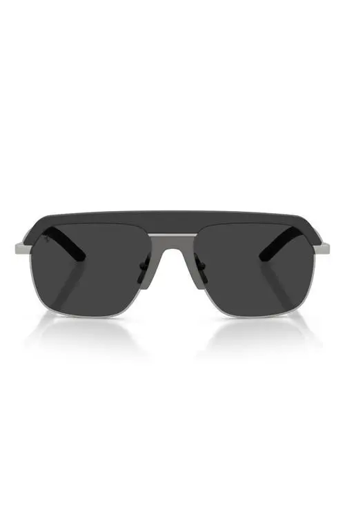 FERRARI 56mm Polarized Pillow Sunglasses - Black/dark Grey Polar