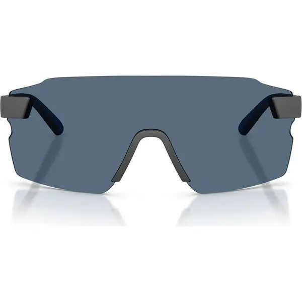 SCUDERIA FERRARI 133mm Oversize Rectangular Sunglasses - Matte Dark Grey/dark Blue