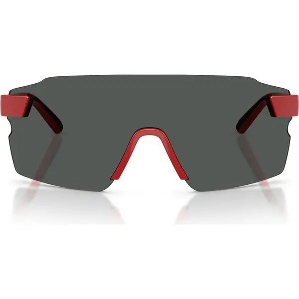 SCUDERIA FERRARI 133mm Oversize Rectangular Sunglasses - Red Shiny Ferrari/dark Grey