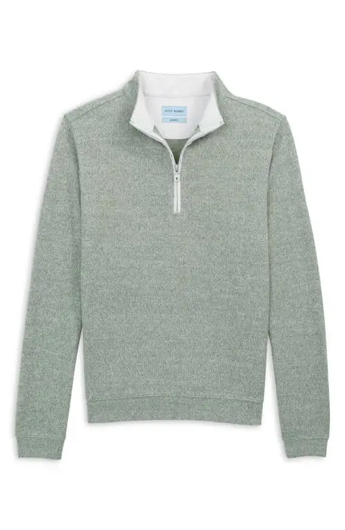 Scott Barber Marled Quarter Zip Pullover - Agave