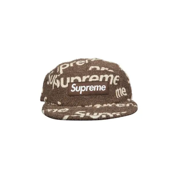 Supreme Harris Tweed Camp Cap - Brown