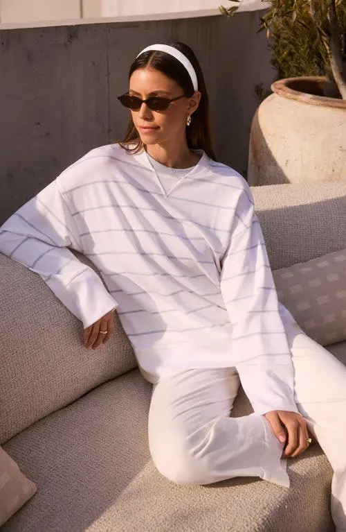 Travis Mathew Cloud Oversized Terry Sweatshirt - White Multi