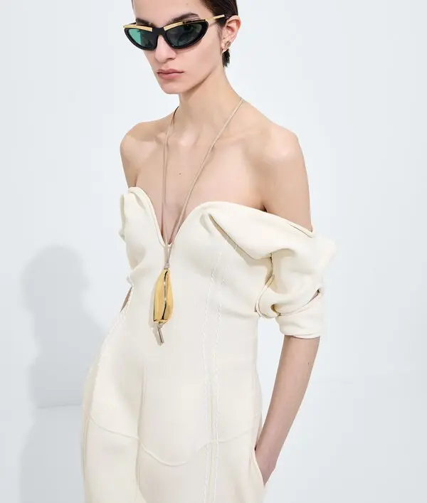 Bottega Veneta Prisma Necklace - Ecru