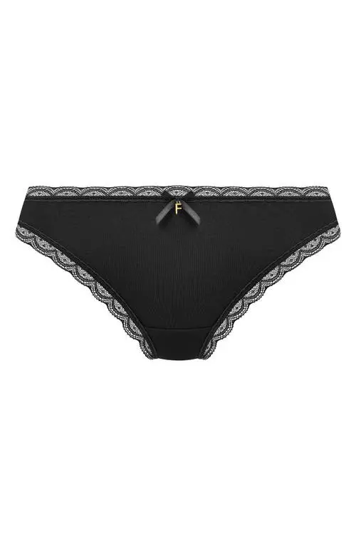 Freya Flirt Lace Trim Briefs - Black