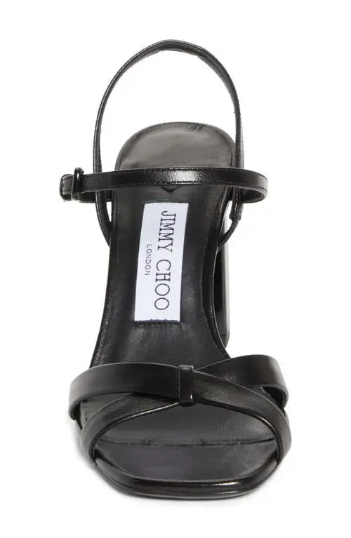 JIMMY CHOO Elsy Block Heel Sandal - Black