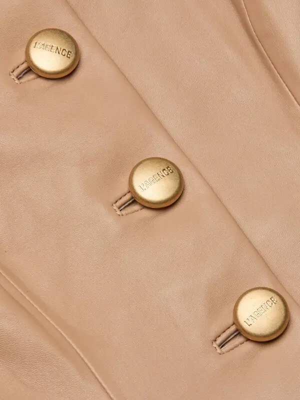 L'Agence Mariella Leather Jacket - Cappuccino