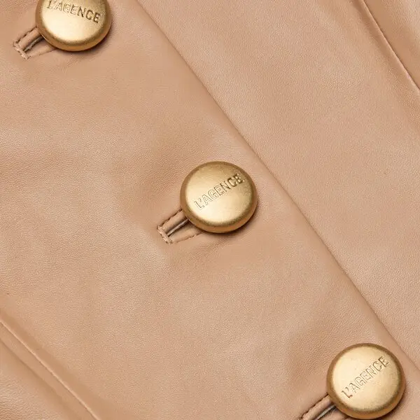 L'AGENCE Mariella Leather Jacket - Cappuccino
