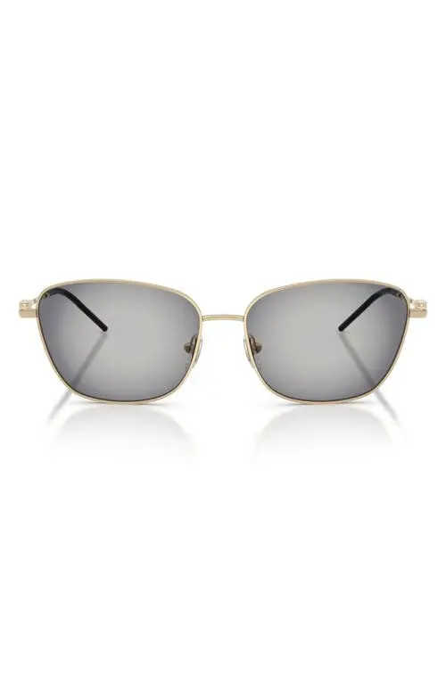 Emporio Armani 57mm Irregular Sunglasses - Shiny Pale Gold/grey Black