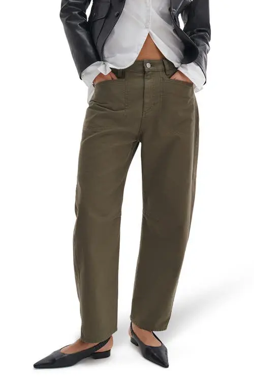 Rag & Bone Tapered Stretch Cotton Utility Pants - Olive