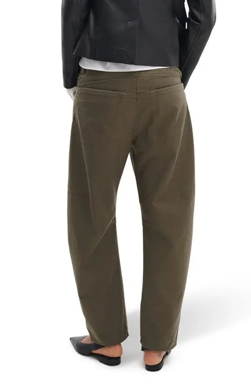 Rag & Bone Tapered Stretch Cotton Utility Pants - Olive