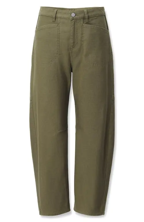 Rag & Bone Tapered Stretch Cotton Utility Pants - Olive
