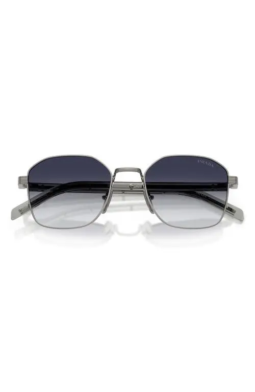 Prada 51mm Square Sunglasses - Gunmetal/grey Gradient