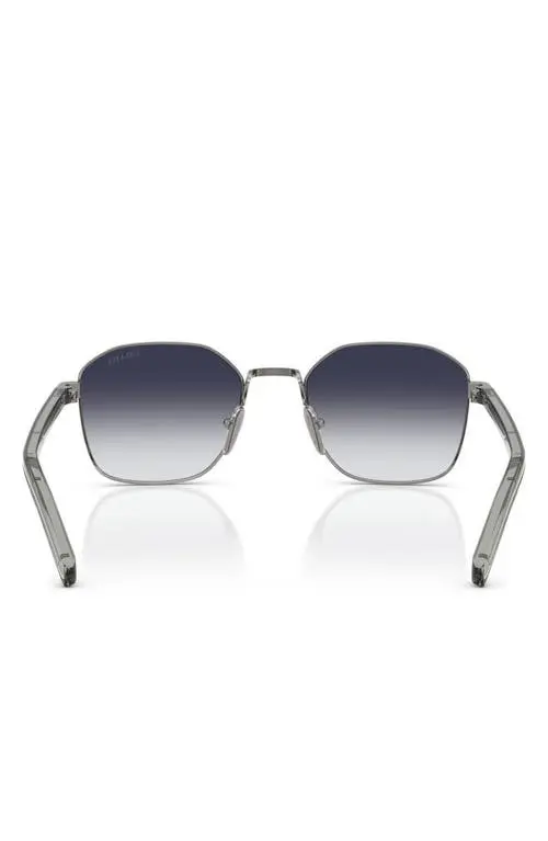 Prada 51mm Square Sunglasses - Gunmetal/grey Gradient