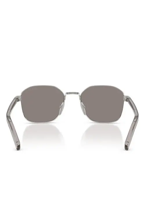 Prada 51mm Square Sunglasses - Silver/dark Grey