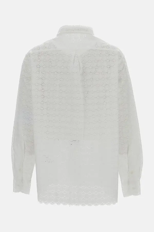 META CAMPANIA COLLECTIVE Pablo Embroidered Cotton Shirt - White