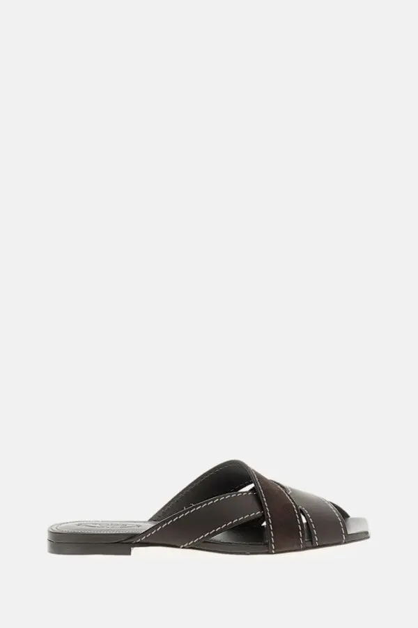 TOD'S Sandali In Cuoio Liscio E Scamosciato - Brown