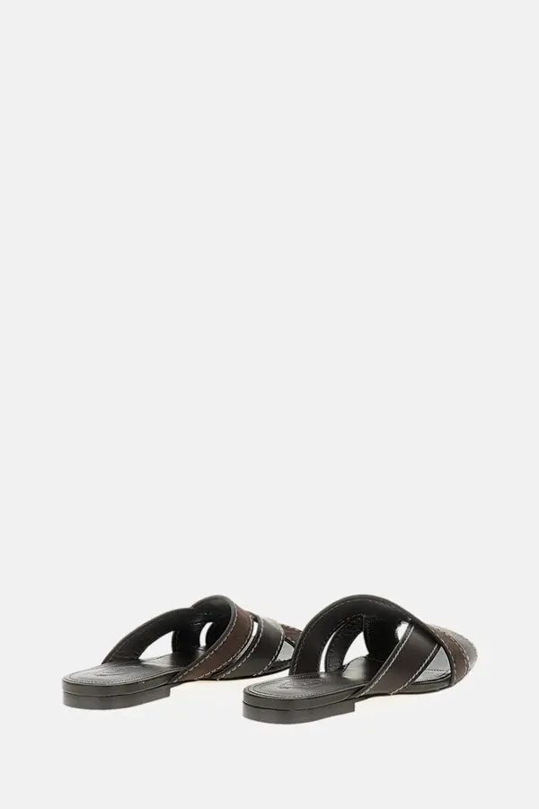 TOD'S Sandali In Cuoio Liscio E Scamosciato - Brown