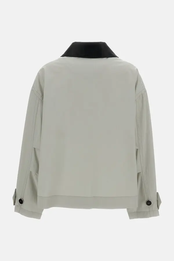 DURAZZI MILANO Relaxed Fit Jacket With Leather Collar