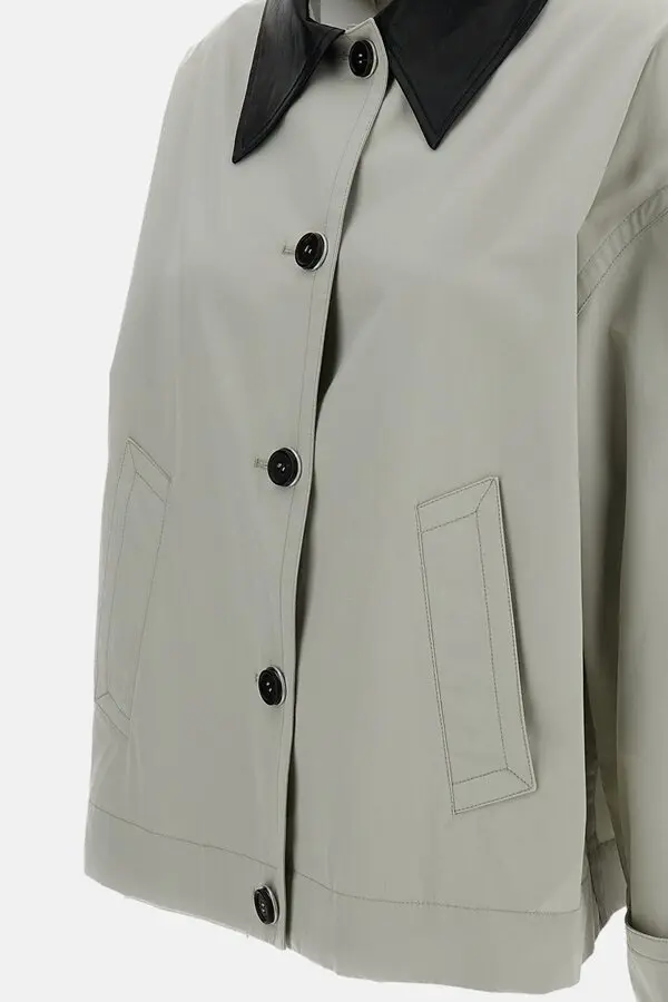 DURAZZI MILANO Relaxed Fit Jacket With Leather Collar