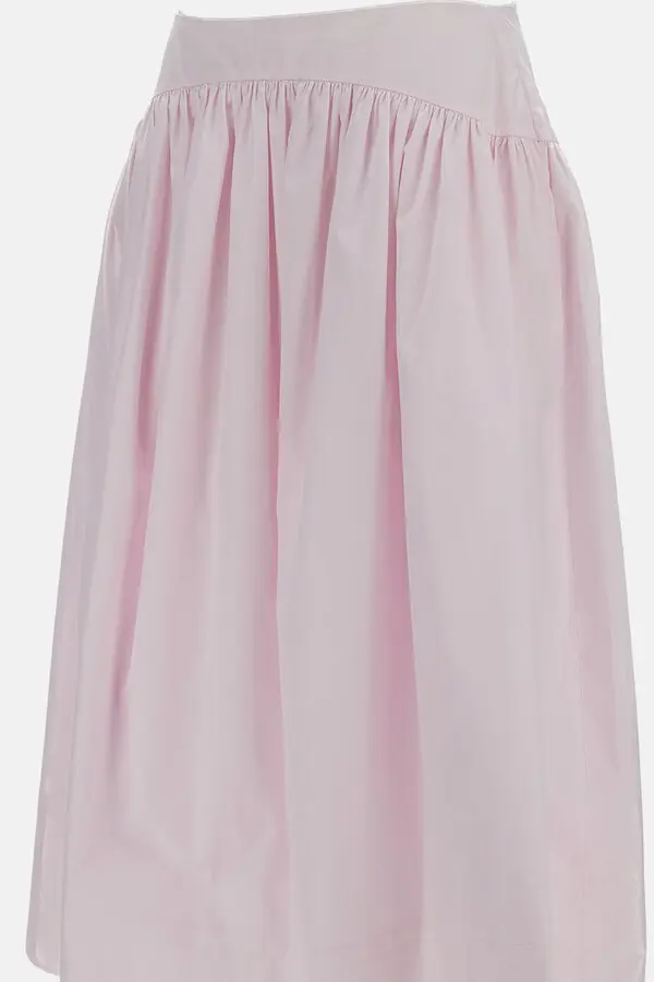 Simone Rocha Peplum Cotton Skirt - Rosa