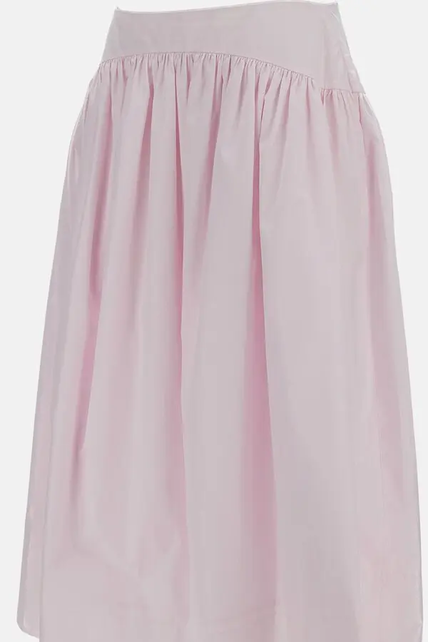 Simone Rocha Peplum Cotton Skirt - Rose