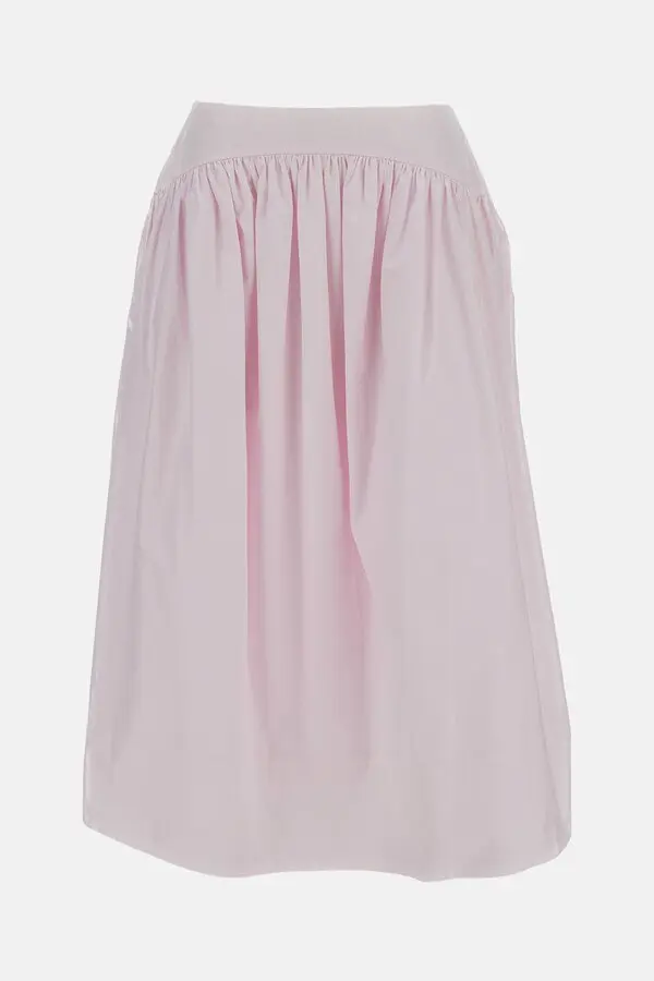 Simone Rocha Peplum Cotton Skirt - Rose