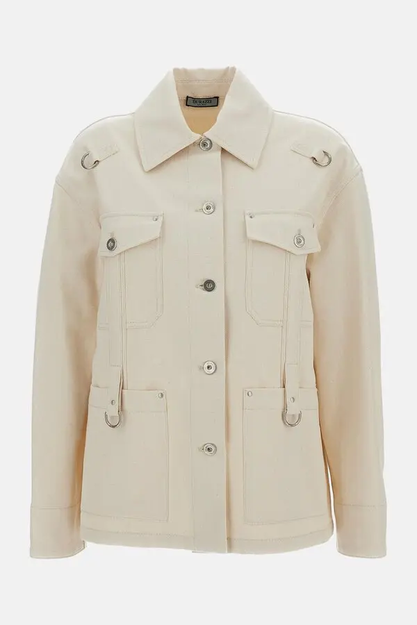 DURAZZI MILANO Denim Overshirt - Beige