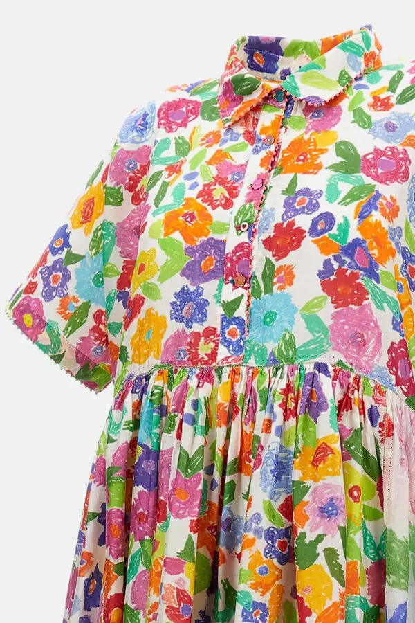 Pero Floral Print Silk Blend Dress