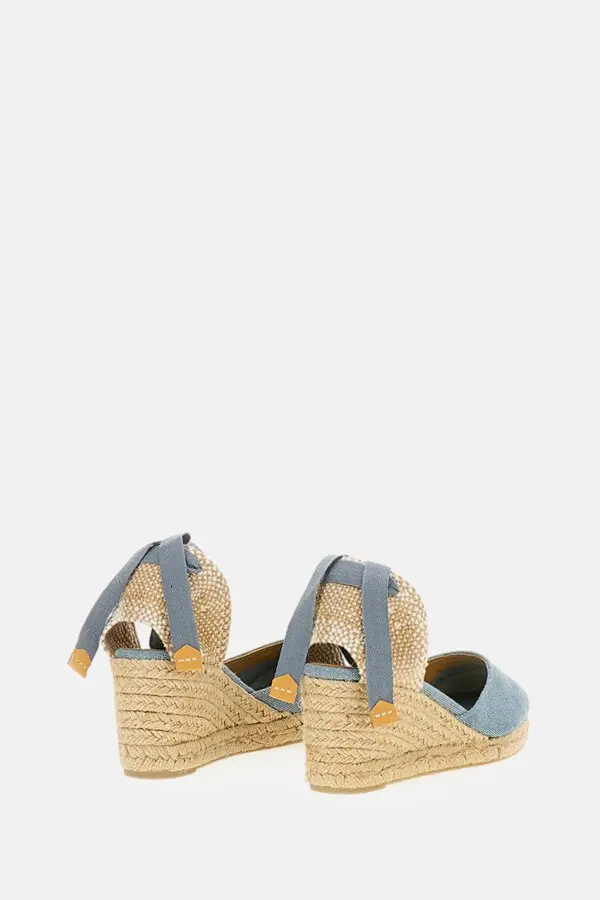 CastaÑer Charming 80mm Wedge Espadrilles - Sky Blue