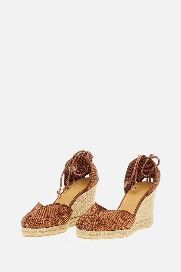 CastaÑer Cora 100mm Wedge Espadrilles - Brown
