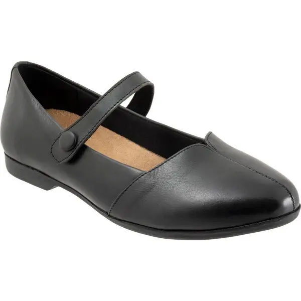 Trotters Irene Mary Jane Flat - Black