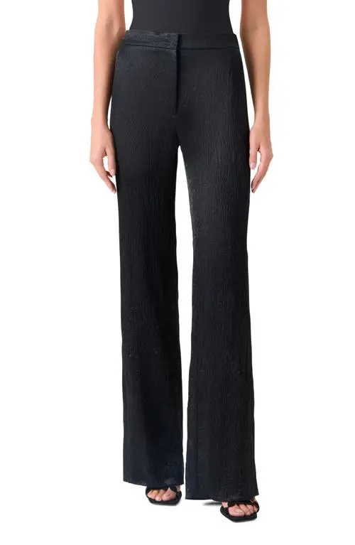 Akris Marla Crinkled Straight-leg Pants - Black