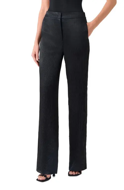 Akris Marla Crinkled Straight-leg Pants