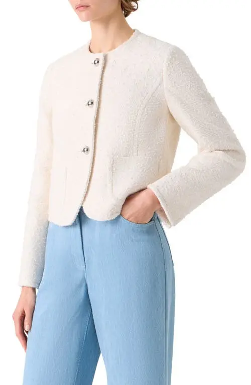 Akris Cotton-blend Bouclé Jacket