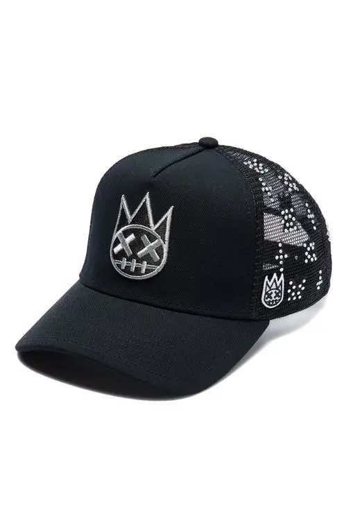 CULT OF INDIVIDUALITY Shimuchan Logo Embellished Trucker Hat - Black