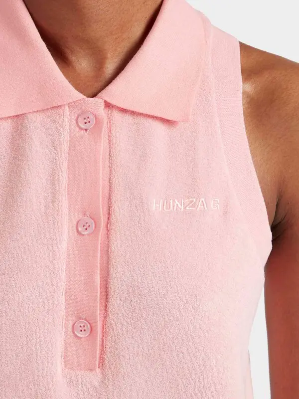 Hunza G Terry Towelling Tennis Dress - Pink