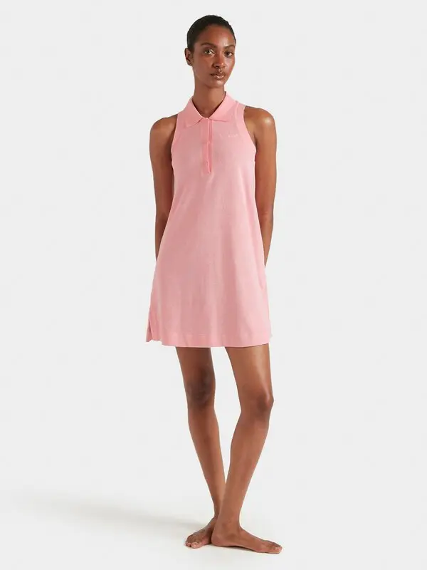 Hunza G Terry Towelling Tennis Dress - Pink