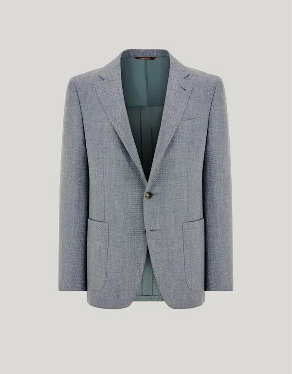 Canali Brianza Wool, Silk, And Linen-blend Jacket