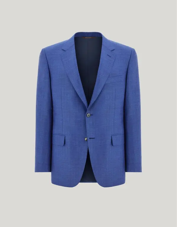 Canali Regular-fit Wool, Silk And Linen Jacket - Light Blue