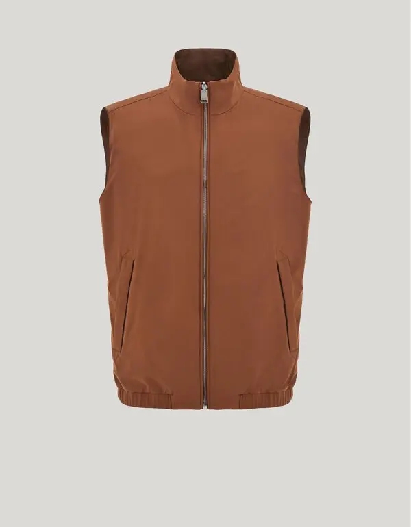 Canali Nuvola Reversible Vest - Brown