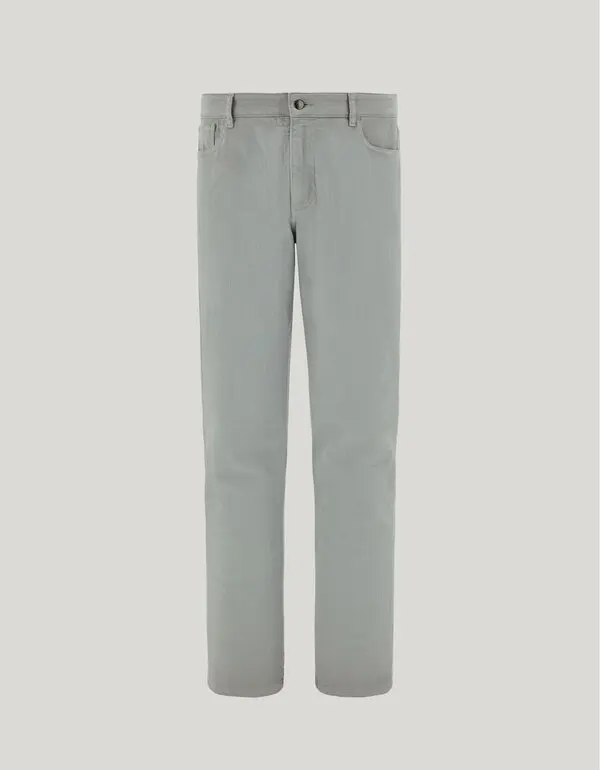 Canali Brianza Regular Fit Five Pocket Denim Pants - Green
