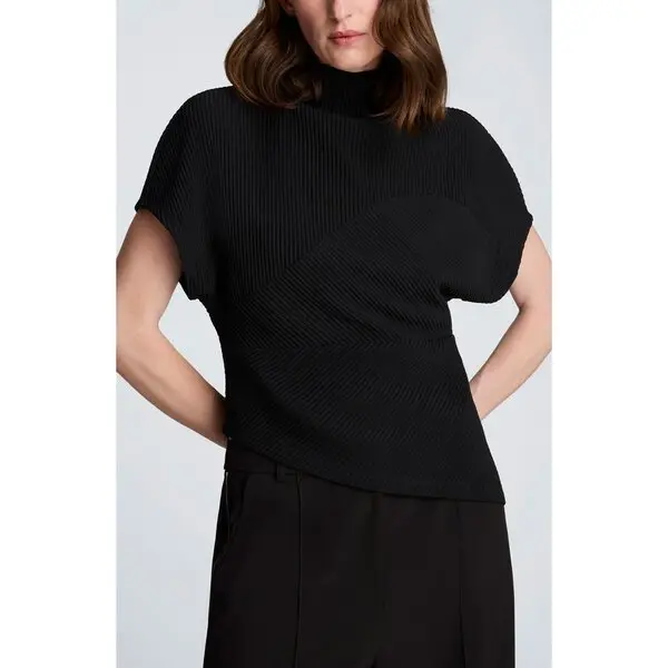 KENNETH COLE Asymmetric Rib Knit Top