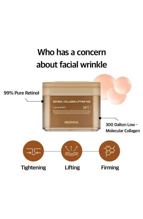 MEDIHEAL Retinol Collagen Lifting Pads - Brown