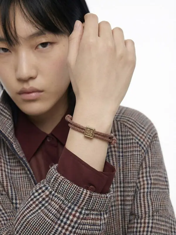 Miu Miu Leather Bracelet - Brown