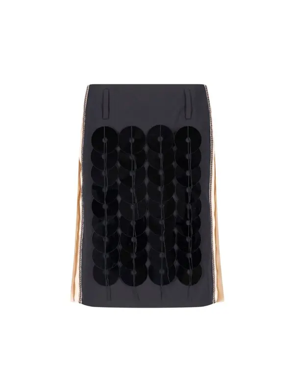 P.a.r.o.s.h Sequin Midi Skirt - Black